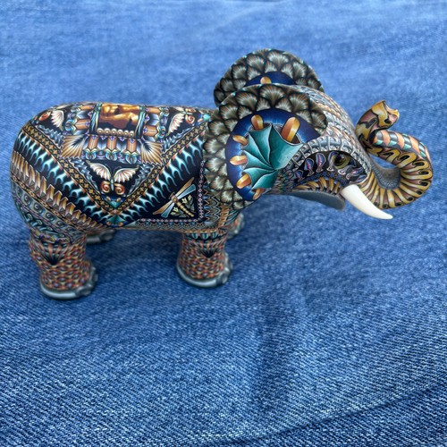 Fimo Clay Sculpture By Jon Stuart Anderson Elephant Polymer Dated 2009 ...