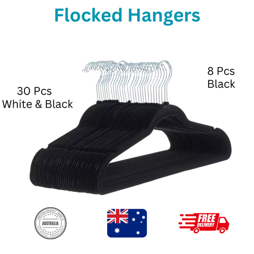 Flocked Hanger Velvet Cloth Hangers Coat Nonslip Hanger Slim Non-Slip ...