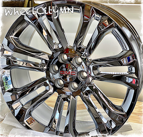22” Chrome 84346100 OE 5666 Replica Wheels fits 2025 Yukon Denali 6x5.5 ...