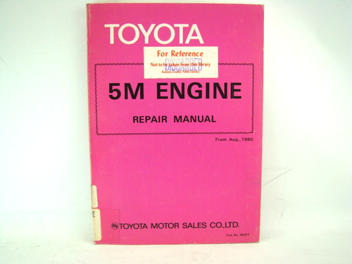 1980 Toyota 5M Engine Repair Manual #36057 | 36057 | Japan | Paper | Unit
