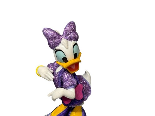 Disney Junior Daisy Duck Purple Glitter Outfit PVC Cake Topper Figure ...