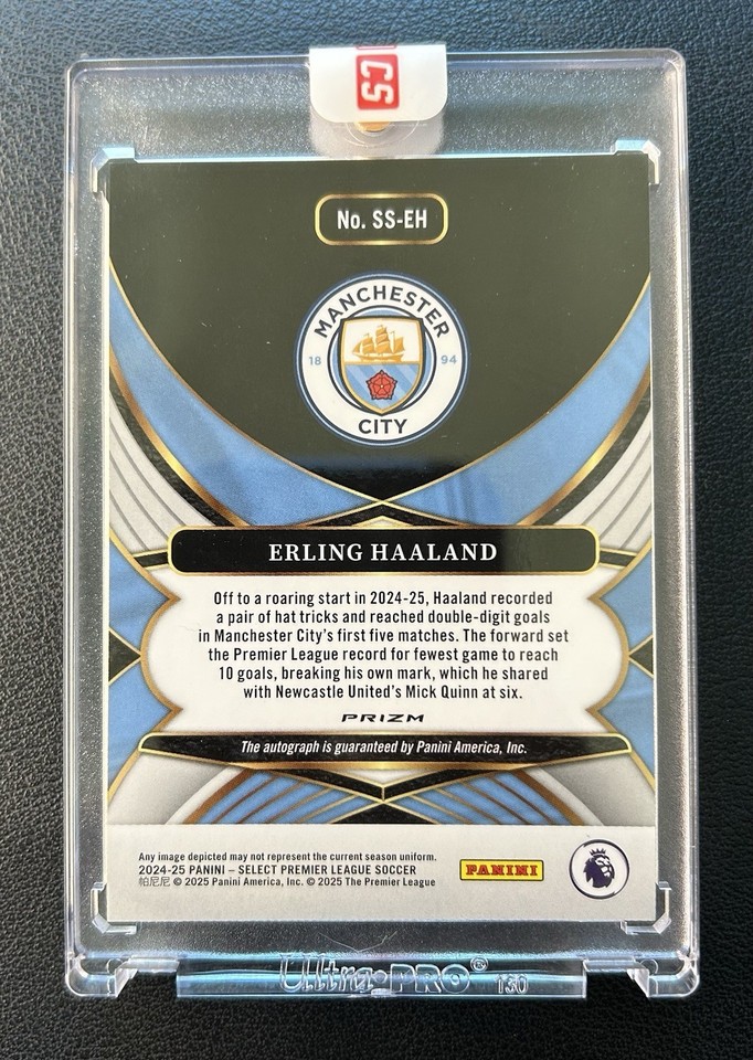 2024 Panini Select Premier League Select Signatures Erling Haaland Man ...