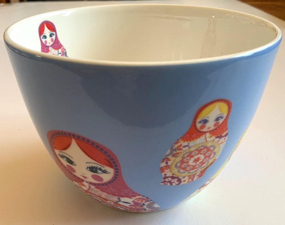 M&S Russian Dolls Large Mug Matryoshka Coffee Retro Red Pink Blue Wide ...