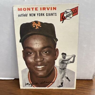 1954 Topps #3 Monte Irvin - Ex+ - SAN FRANCISCO GIANTS HOF | eBay