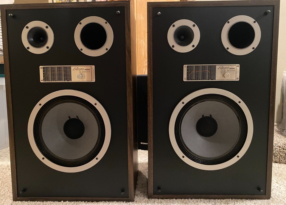 Vintage Pair Zenith Allegro 3000 Floor Speakers 10" Woofers - LOCAL ...