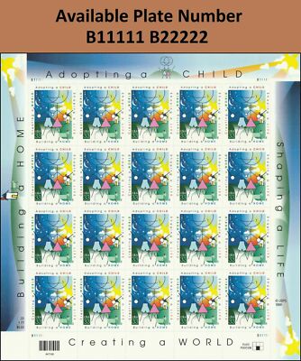 US #3398 MNH M/S 2000 Stick Figures Adopt a Child [Pos 2 B22222] | eBay