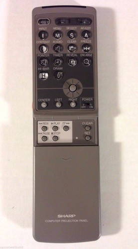 Sharp QA-2500 Computer Projection Panel Remote Control RRMCG2021YAZZ ...