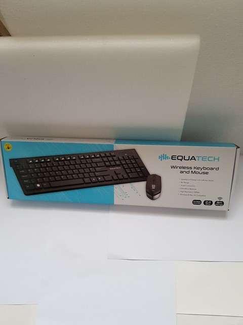 EquaTech Wireless Keyboard and Mouse Splash Proof Design Soft Key ...