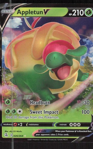 Pokemon TCG SWSH08: Fusion Strike #026/264 Appletun V NM | eBay