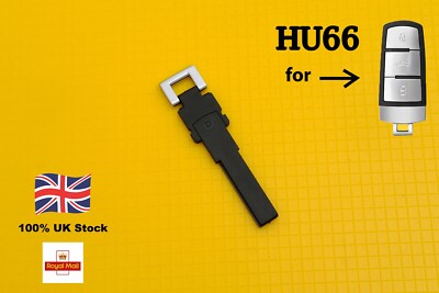 Keyless smart small key blade HU66 blank suitable for VW Passat B6 B7 ...