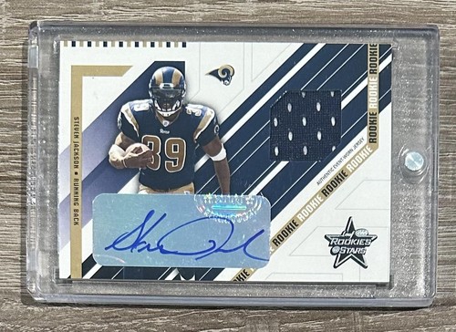 2004 Leaf Rookies & Stars #281 Steven Jackson Rookie JERSEY AUTO #/50 ...