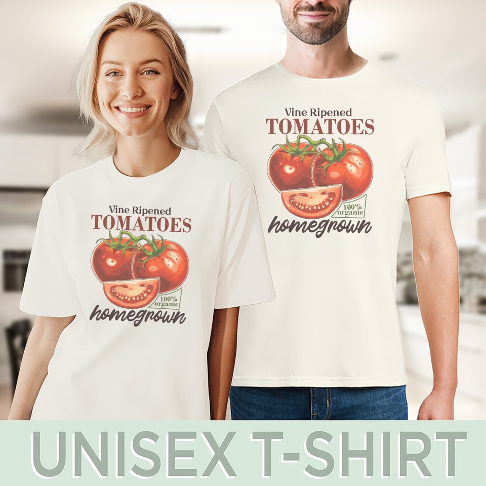 Homegrown Tomatoes Tee Organic Garden T Shirt Farmer Gift | eBay