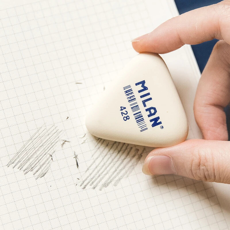 Milan Erasers Rubber High Quality Soft White Pencil Eraser School Set ...