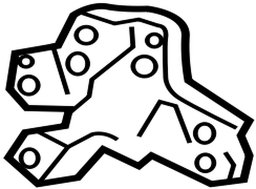 53803-42020 Toyota Bracket, fender apron, rh 5380342020, New Genuine ...