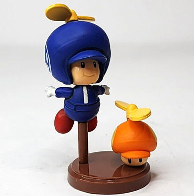 Super Mario Bros 2" Blue Propeller Mushroom Toad Choco Egg Figure ...