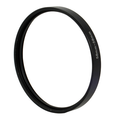 58-58 58mm-58mm Female to Female Double Inner Thread Lens Coupling Ring ...