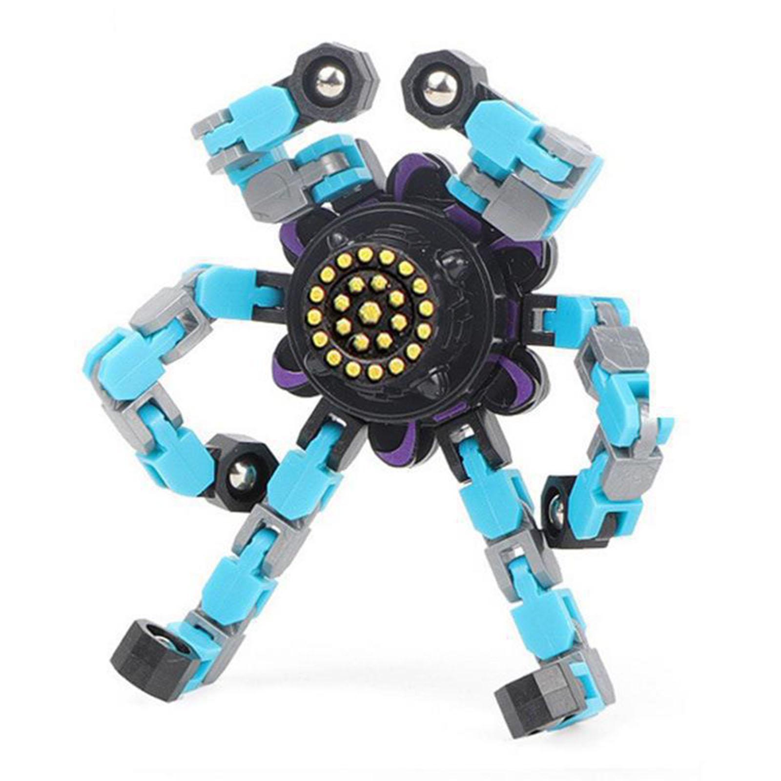 4 Pieces Fingertip Gyros DIY Transformable Chain Robot for Kids and ...