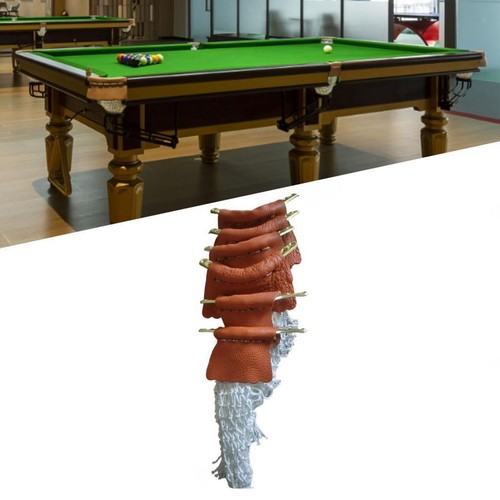 Billiard Net Pockets Set with 6 Robust Snooker Table Pockets Made of PU ...
