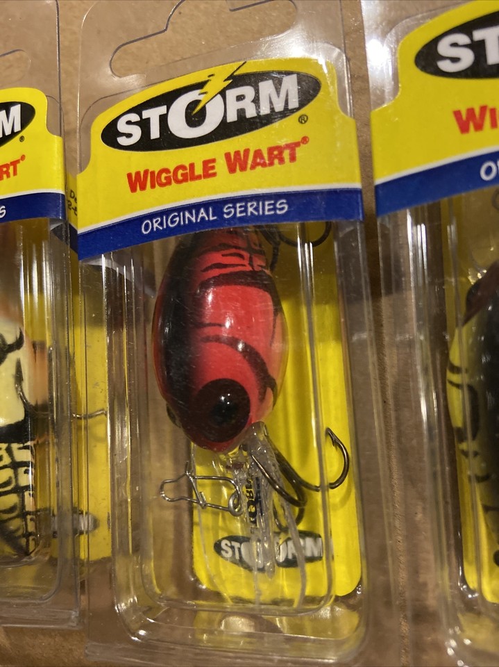 (3) STORM Original Wiggle Wart 2" - 3/8 oz. Assorted Colors V63, V655 ...