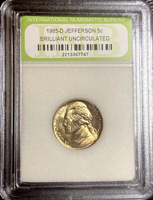 1985-D Jefferson Nickel 5C BU Slabbed 2/7 - Combined Shipping | eBay