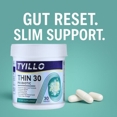 TYILLO Thin 30 Probiotic – Gut Health & Weight Support with Green Tea ...