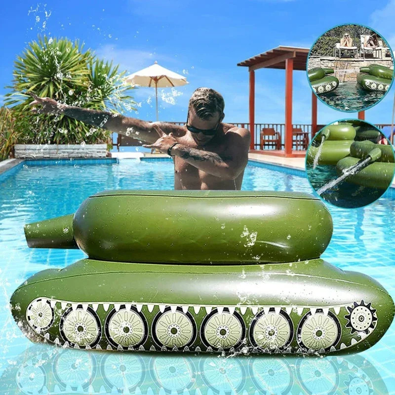 Army Tank Pool Float - Heavy Duty PVC Inflatable Mat for Adults & Kids ...