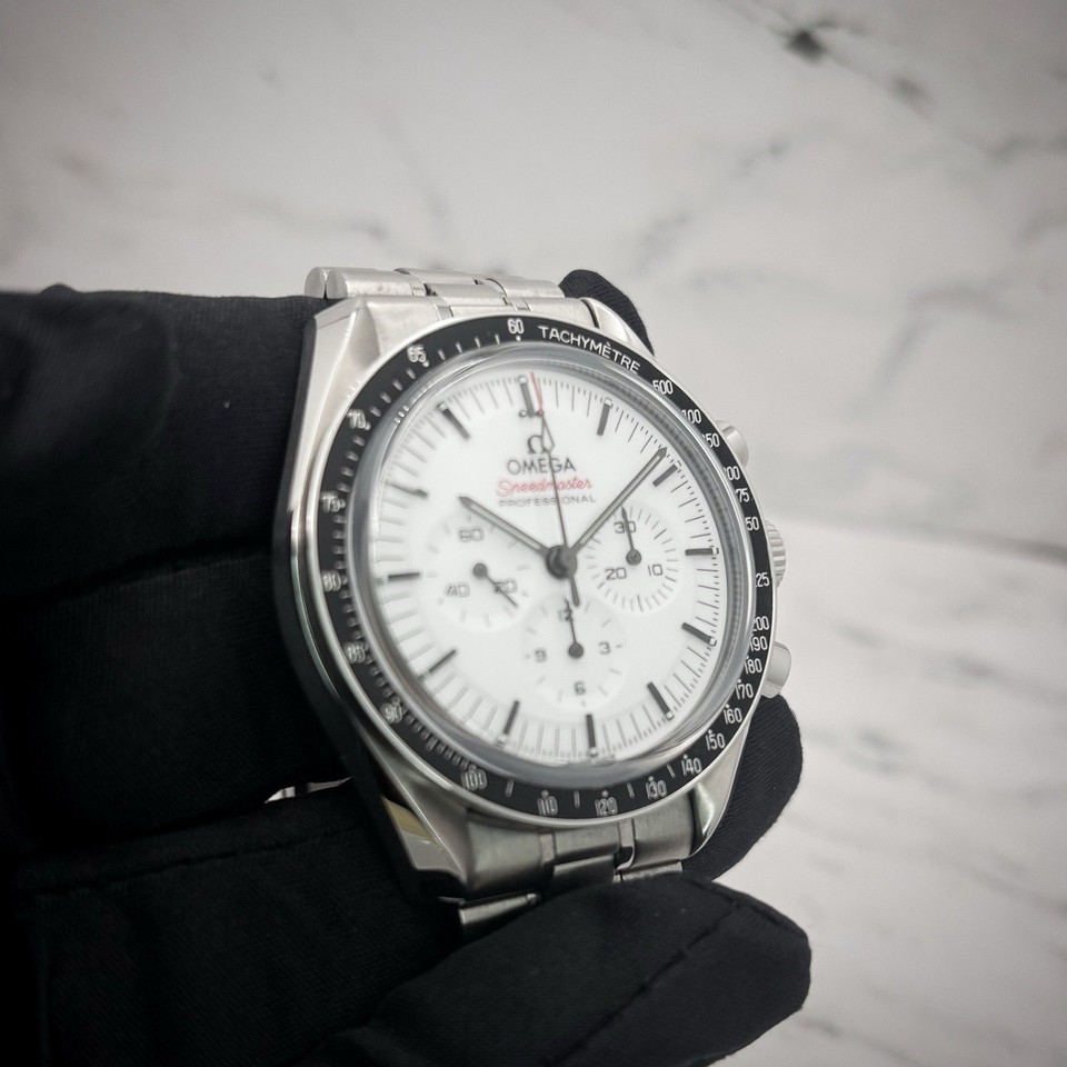 Omega Speedmaster Moon Watch Professional White Dial-Cal 3861 Master ...