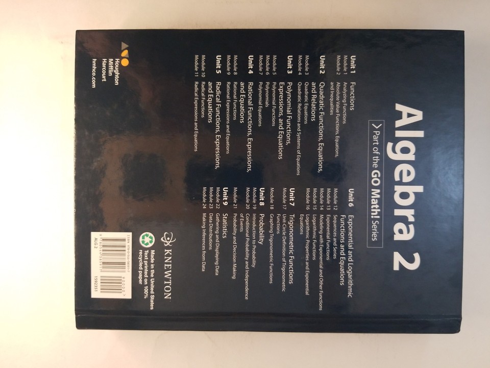 Student Edition 2015 [HMH Algebra 2] | eBay