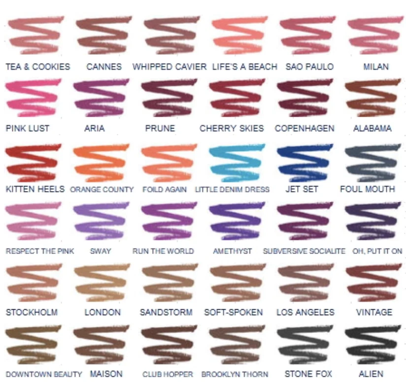 Nyx Lip Liner Swatches