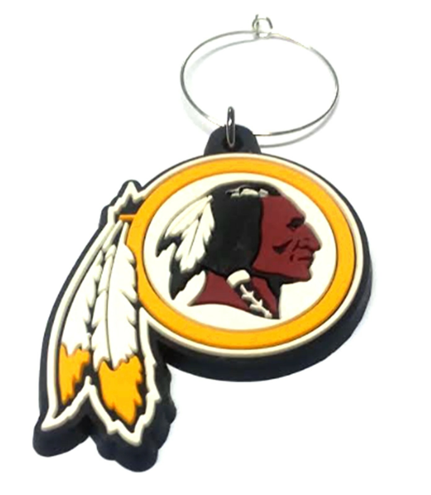 WASHINGTON REDSKINS WINE CHARM SOFT PLASTIC LOGO NEW NFL LICENSED ...