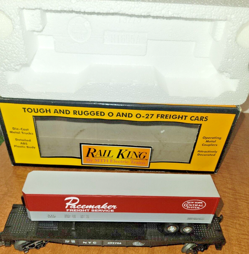 RailKing New York Central Pacemaker Semi-scale Flat Car W/trailer 30 ...