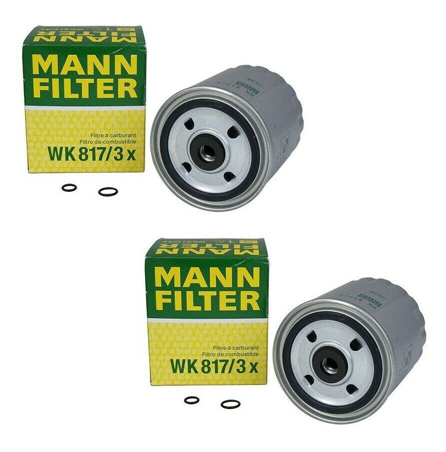 Pair Set 2 Fuel Filters Mann For Mercedes W201 W124 W126 W140 190D 300D ...