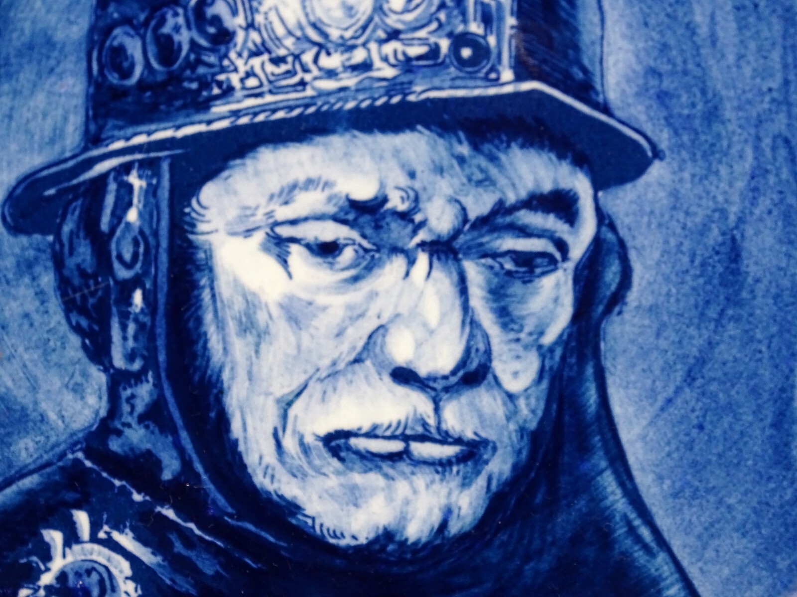 Vintage Delft Medium Wall Plate Rembrandt - "The Man with the Golden ...