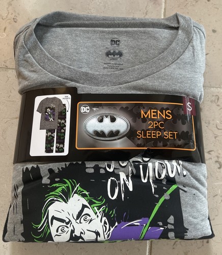 BATMAN DC COMICS MEN'S 2 PIECE SLEEP SET THE JOKER SIZE S BRAND NEW | eBay