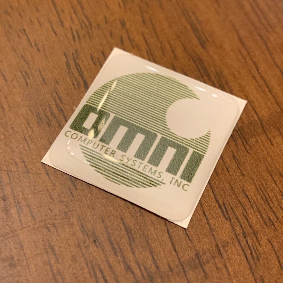 Custom Vintage 386 486 Computer Case Badge Domed Sticker Retro PC OMNI ...