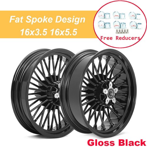16x3.5 16x5.5 Fat Spoke Wheels Rims for Harley Softail Fatboy FLSTF ...