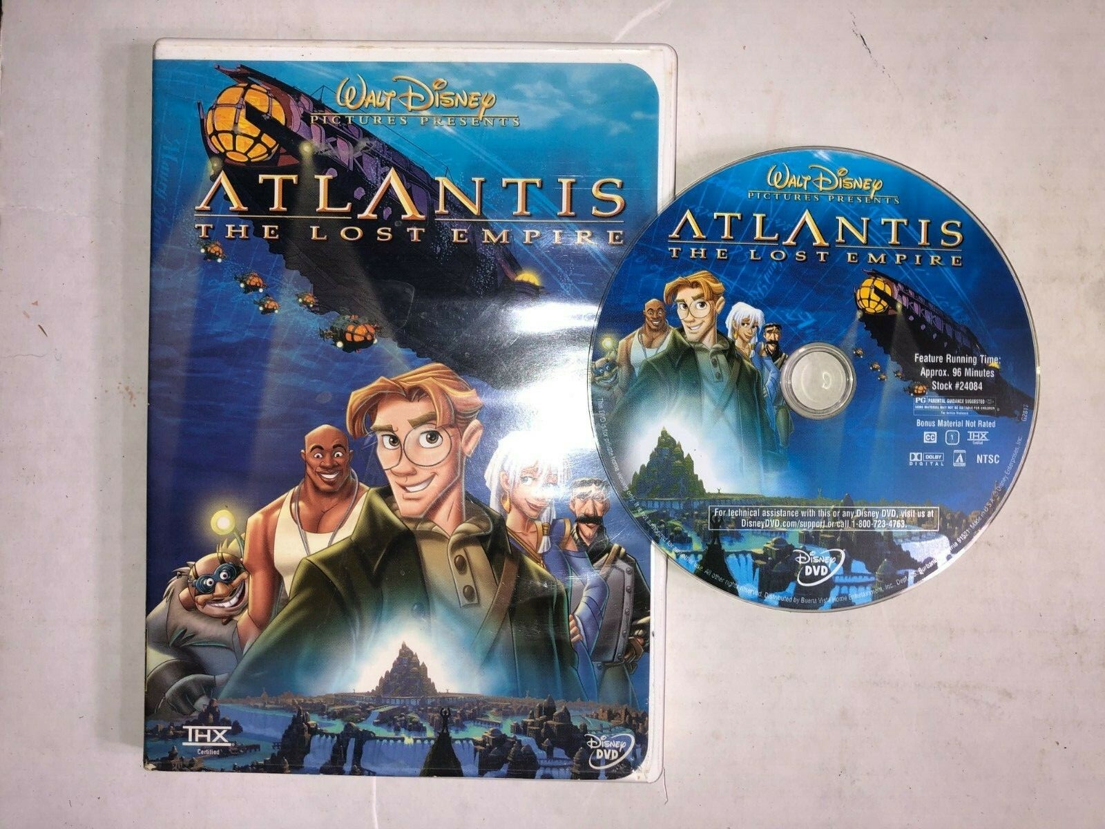Walt Disney's Atlantis: The Lost Empire (DVD, 2002) Milo Thatch, Family ...