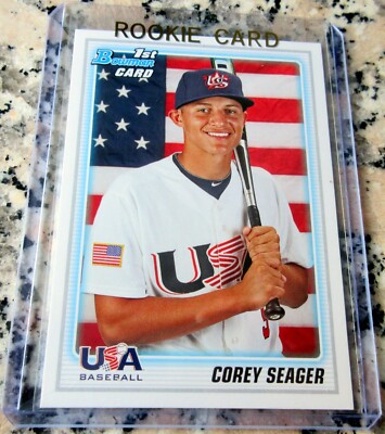 COREY SEAGER 2010 Bowman #1 Draft Pick 1st TRUE Rookie Card RC 2xWS ...