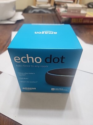 NIB Amazon Echo Dot 3rd Generation Smart Speaker w/ Alexa Charcoal Factory Seald | eBay