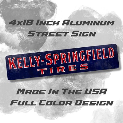 GJ Tires Kelly Springfield Reproduction Full Color Design Aluminum ...