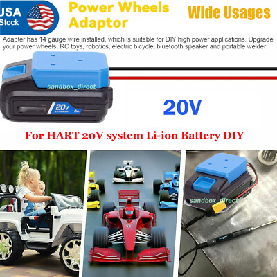 Power Wheels Adapter for Hart 20V Li-ion Battery Convert DIY Connection ...