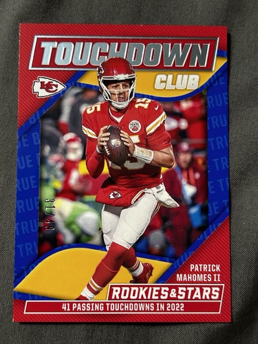 Patrick Mahomes 2023 Rookies & Stars Touchdown Club True blue # /49 | eBay