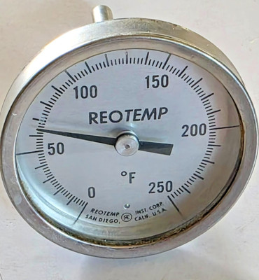 Reotemp Thermometer Model A 4"Stem 1/4"NPT 0-250F. HT#418 | eBay