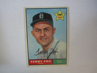 1961 Topps # 459 Terry Fox Autograph Signed Card (M) Detroit Tigers | eBay