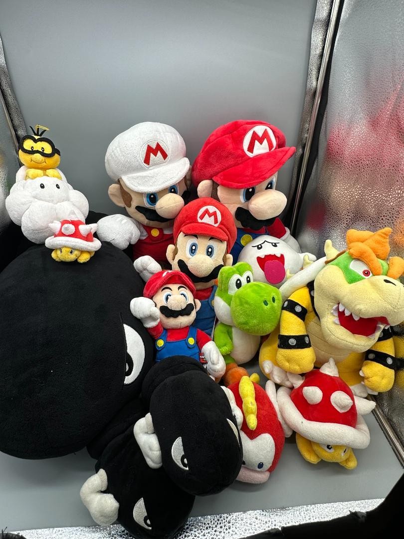 Super Mario Plush Set USJ Taito San-Ei Large Mario Yoshi Bowser Fire ...