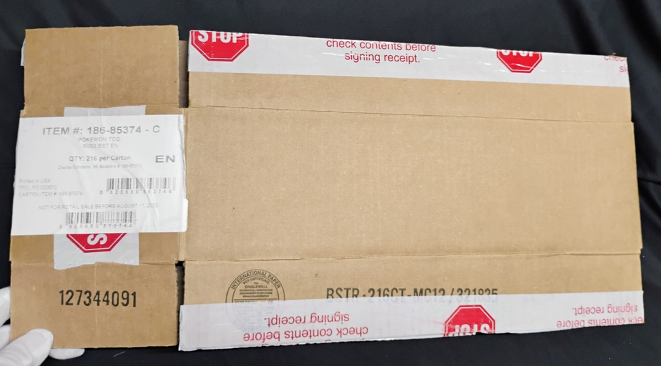 EMPTY Pokemon TCG: Scarlet & Violet SV03 Obsidian Flames Booster Box ...