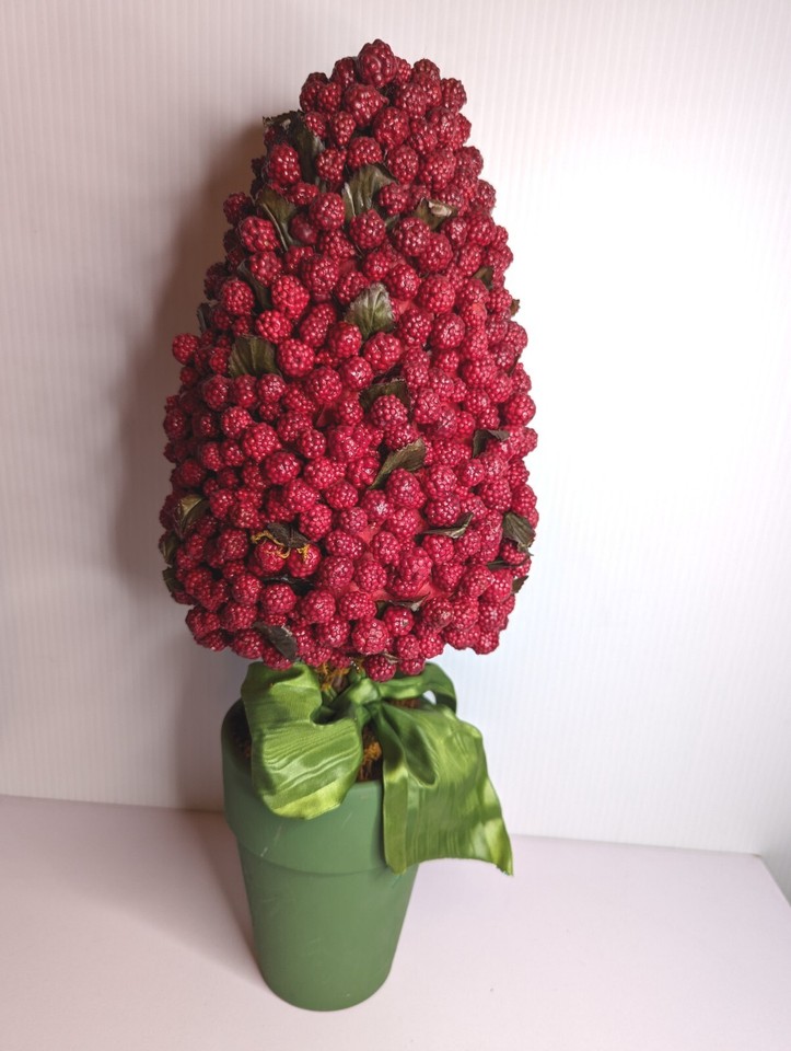 Holiday Christmas Luxury Topiary Red Berry Tree Barbie Core Green ...