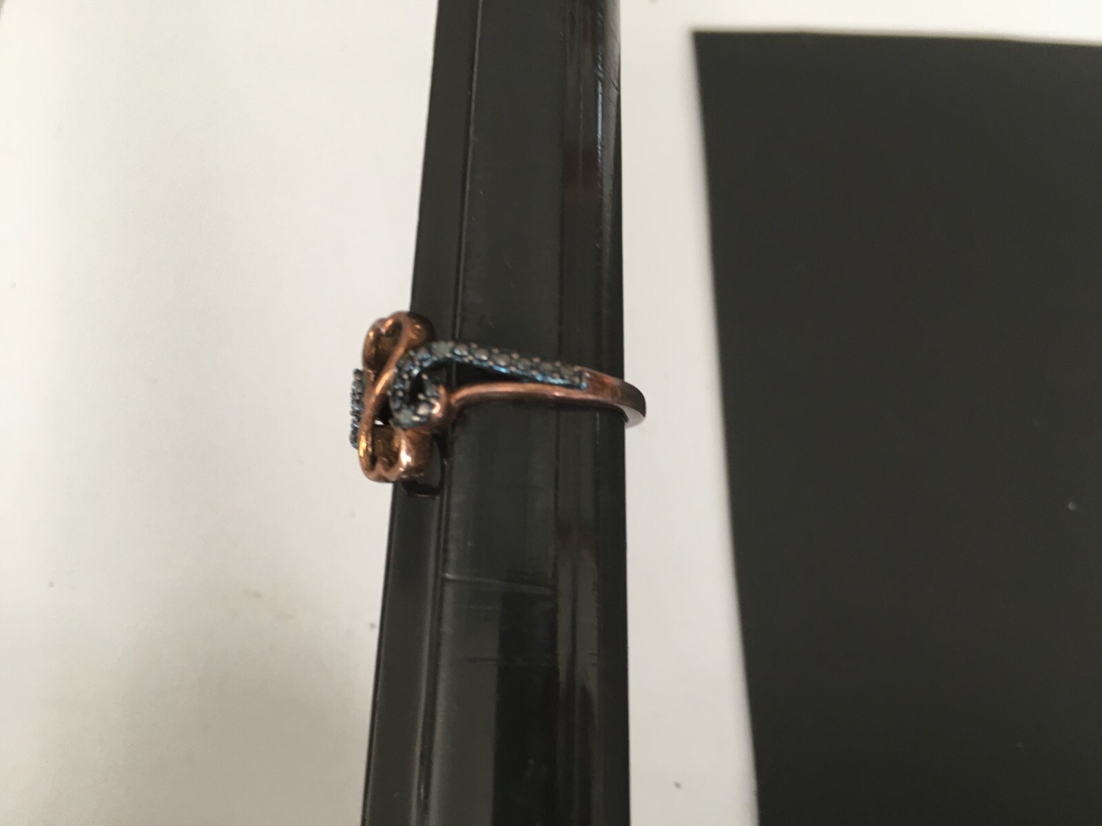 Vtg Ring MARKED STS CHUCK CLEMENCY 925 STERLING SILVER Size 8 Band Gold ...