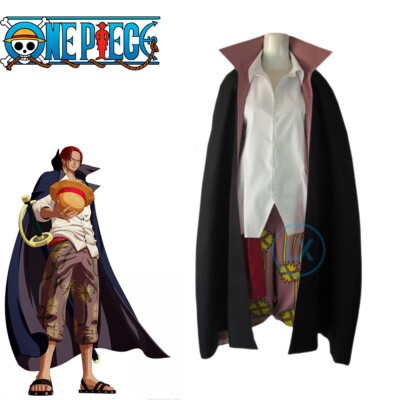 Anime ONE PIECE Shanks Cosplay Costume Full Sets Halloween Uniform ...