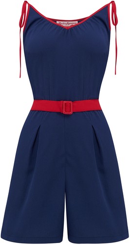 RocknRomance »MARCIE SHORT« 50s BEACH PLAYSUIT Overall Jumpsuit Blau ...